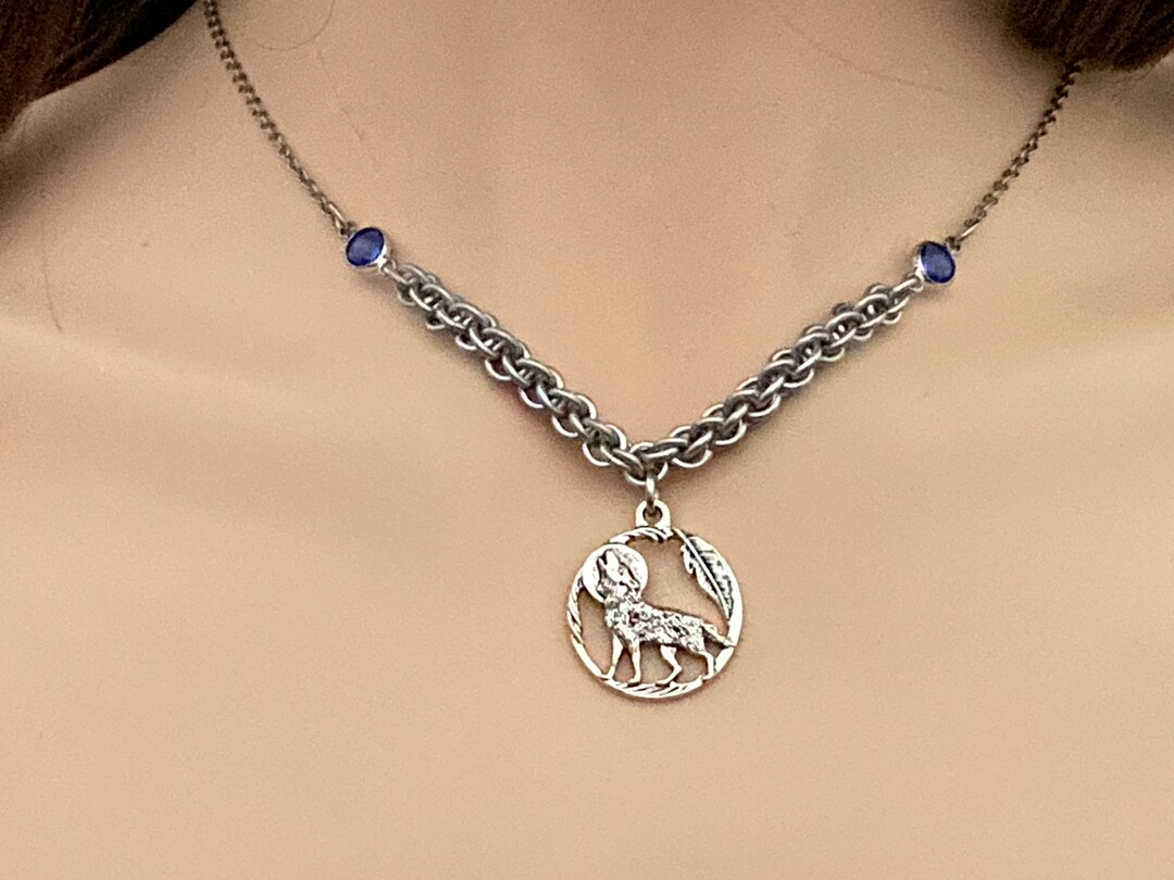Howling Wolf Collar. Primal Prey Collar Wolf Alpha Necklace - Etsy