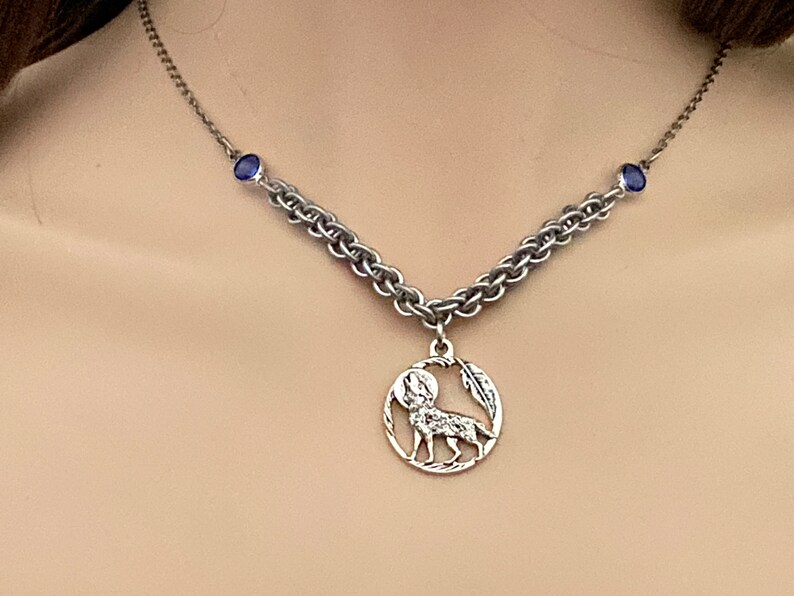 Howling Wolf Collar. Primal Prey Collar Wolf Alpha Necklace - Etsy