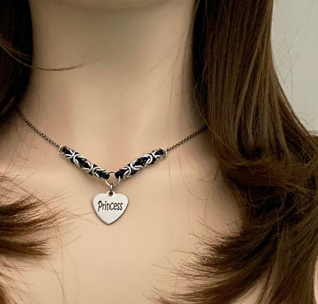 Princess Submissive Necklace Ddlg Princess Collar Ddlg Etsy