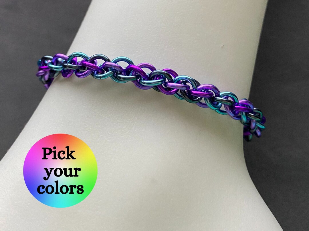 Customized Sub Bracelet, Wrist Collar, Submissive Chainmaille, Discreet ...