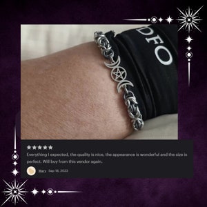 Witchy Bracelet With Triple Moon Goddess Pentagram | Celtic and Witchy ...