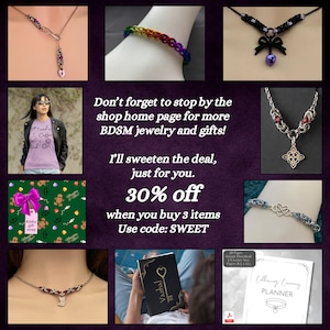 Personalized BDSM Role Bracelet, BDSM Jewelry, Men's BDSM Bracelet, Dom ...