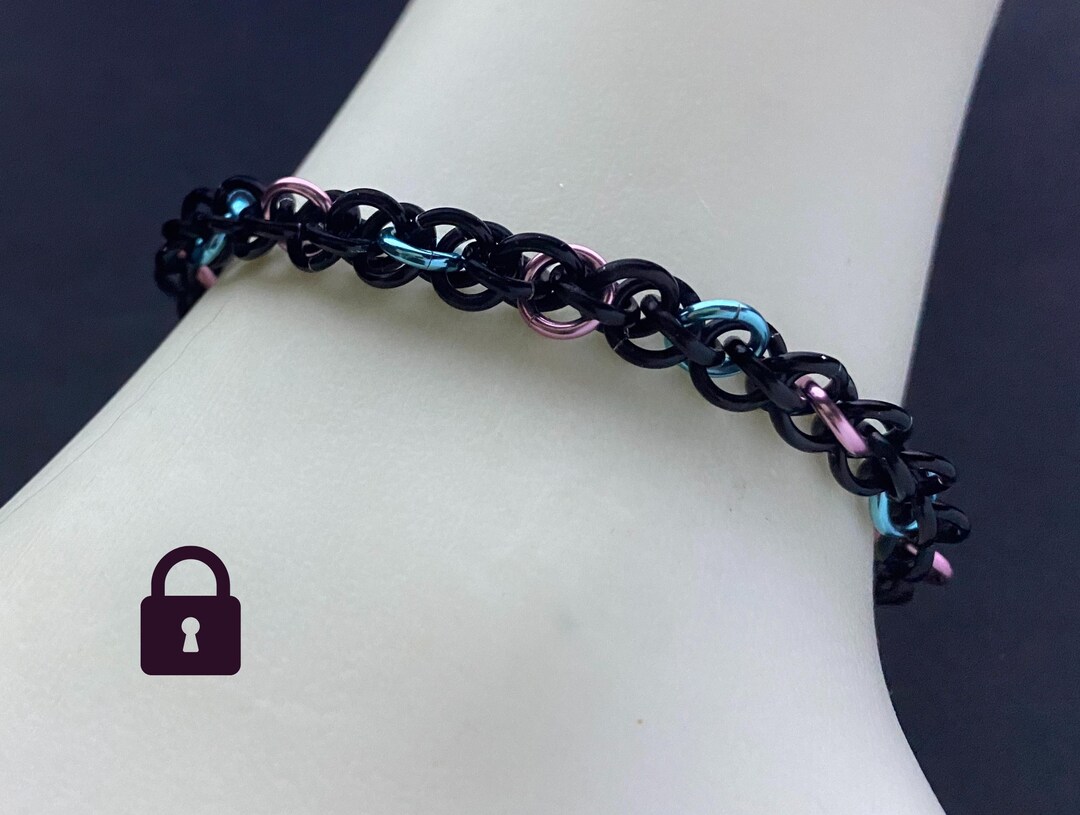 Subtle Transgender Flag Color Bracelet or Anklet, Trans Ally Gift ...