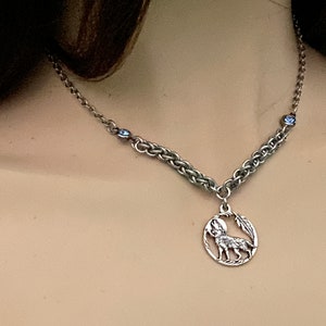 Howling Wolf Collar. Primal Prey Collar, Wolf Alpha Necklace for Woman ...