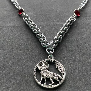 Howling Wolf Collar. Primal Prey Collar, Wolf Alpha Necklace for Woman ...