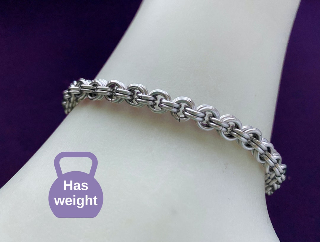 Heavy BDSM Dom Sub Bracelet or Anklet, Steel Fetish Jewelry | BDSM ...