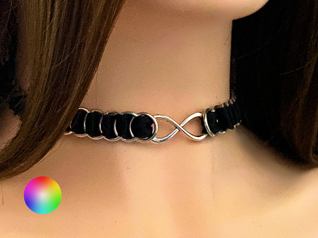 Infinity Ribbon Choker by Embellishmaille • Discreet Day Collar ...
