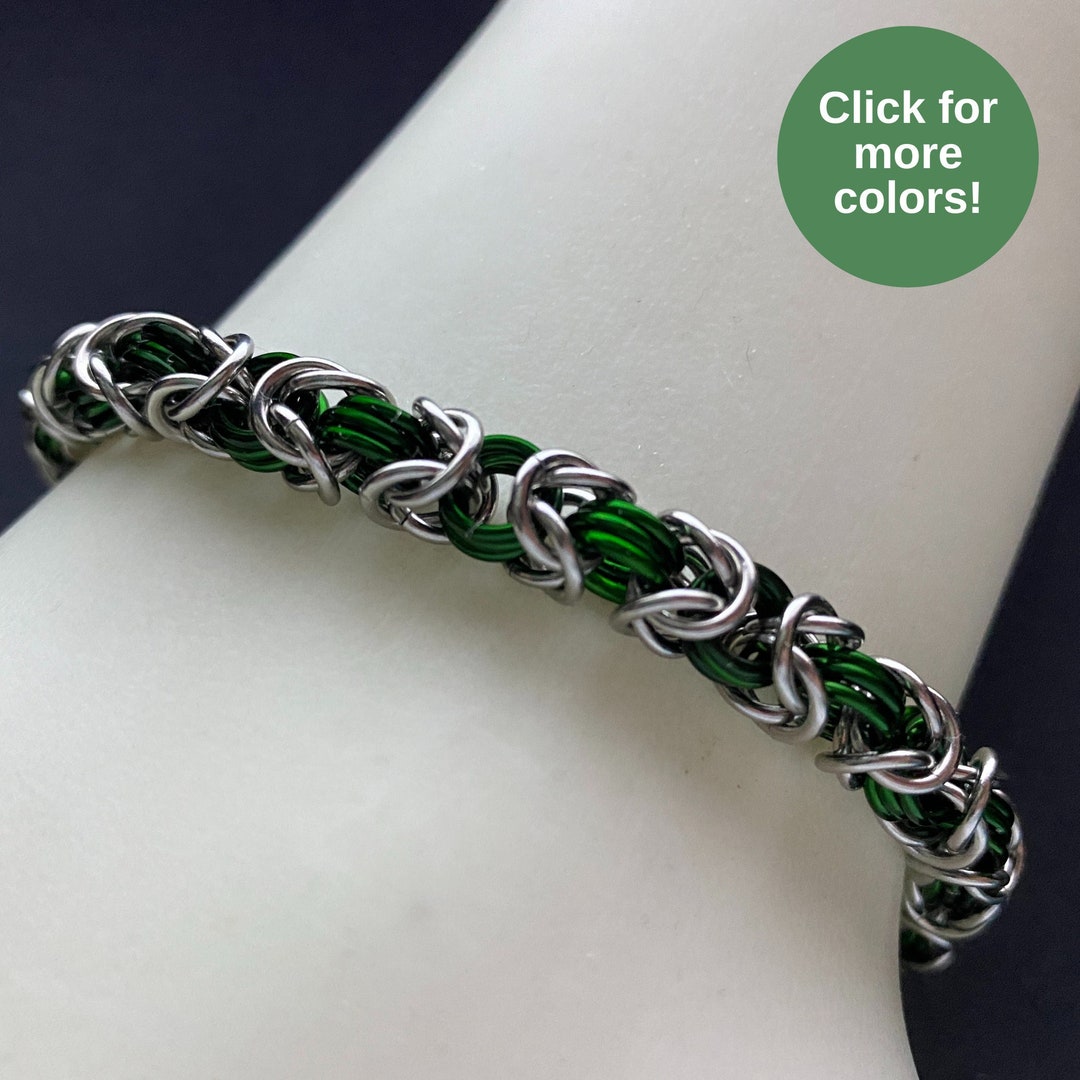 Unisex Dominant Stainless Steel Chainmail Bracelet | BDSM Dominant ...