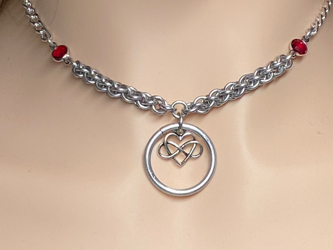 Discreet Poly Submissive Necklace by Embellishmaille • Polyamorous ...