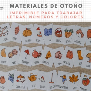 Materiales Otoño Con Actividades De Números, Vocabulario, Letras ...