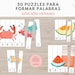 Puzzles de letras, Verano, Vocabulario, Lectura, Juego Niños ...