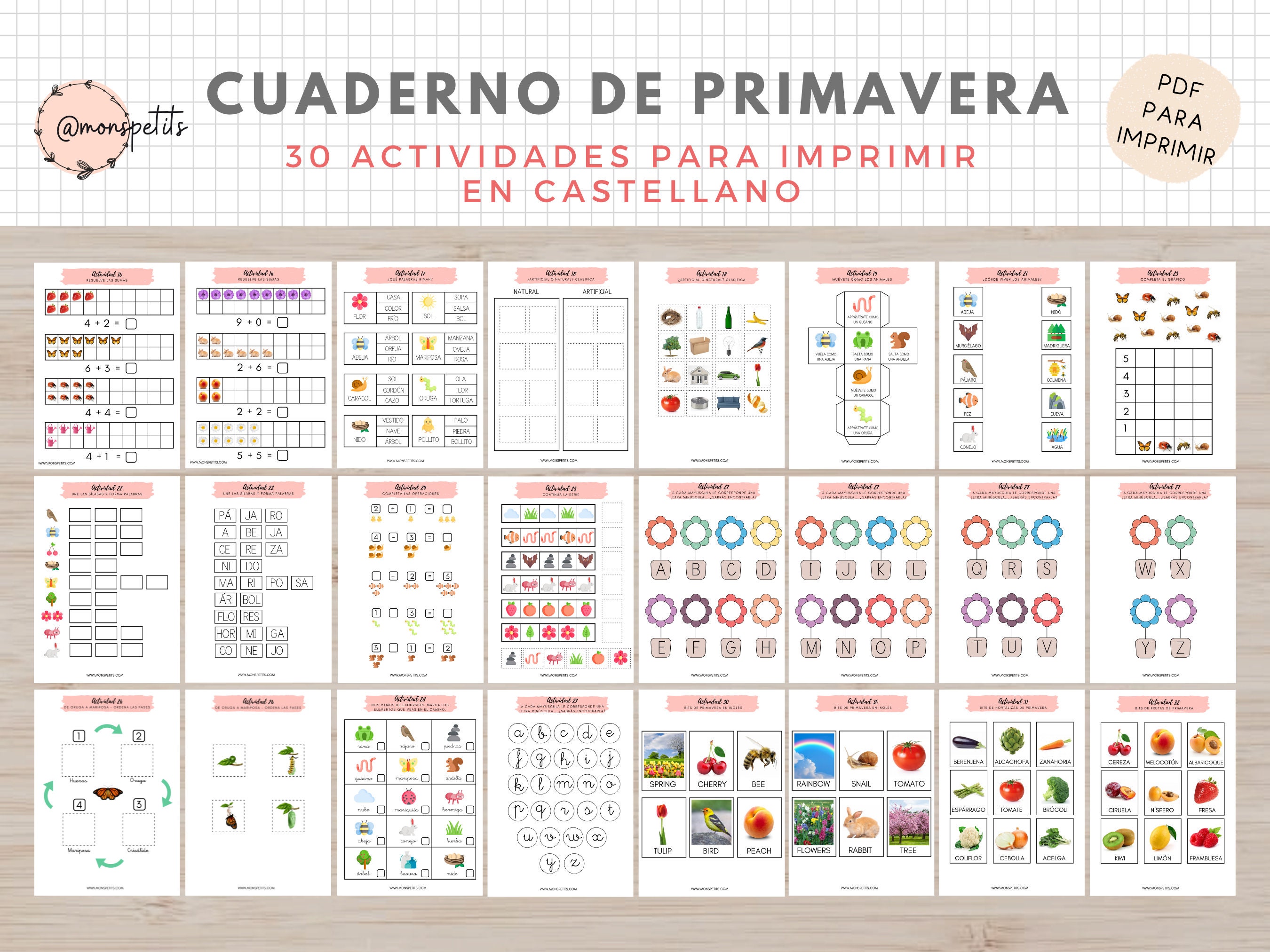 Primavera Cuaderno De Actividades Para Nios Mamnen Cuadernillo De