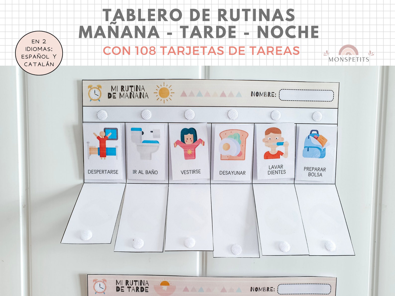 Tablero de Rutinas y Hábitos, Plantilla Imprimible, Planificador ...