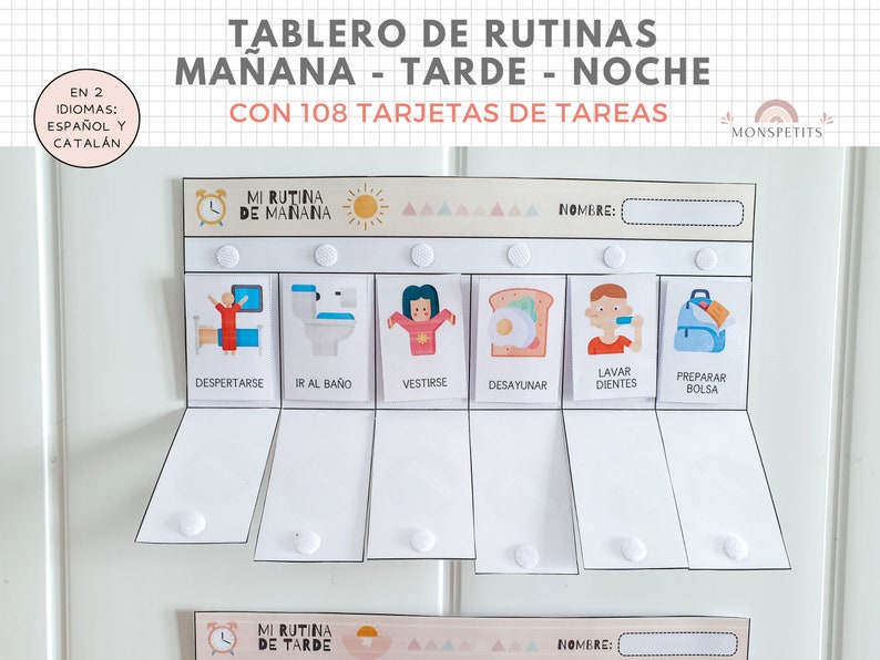 Tablero de Rutinas y Hábitos, Plantilla Imprimible, Planificador ...