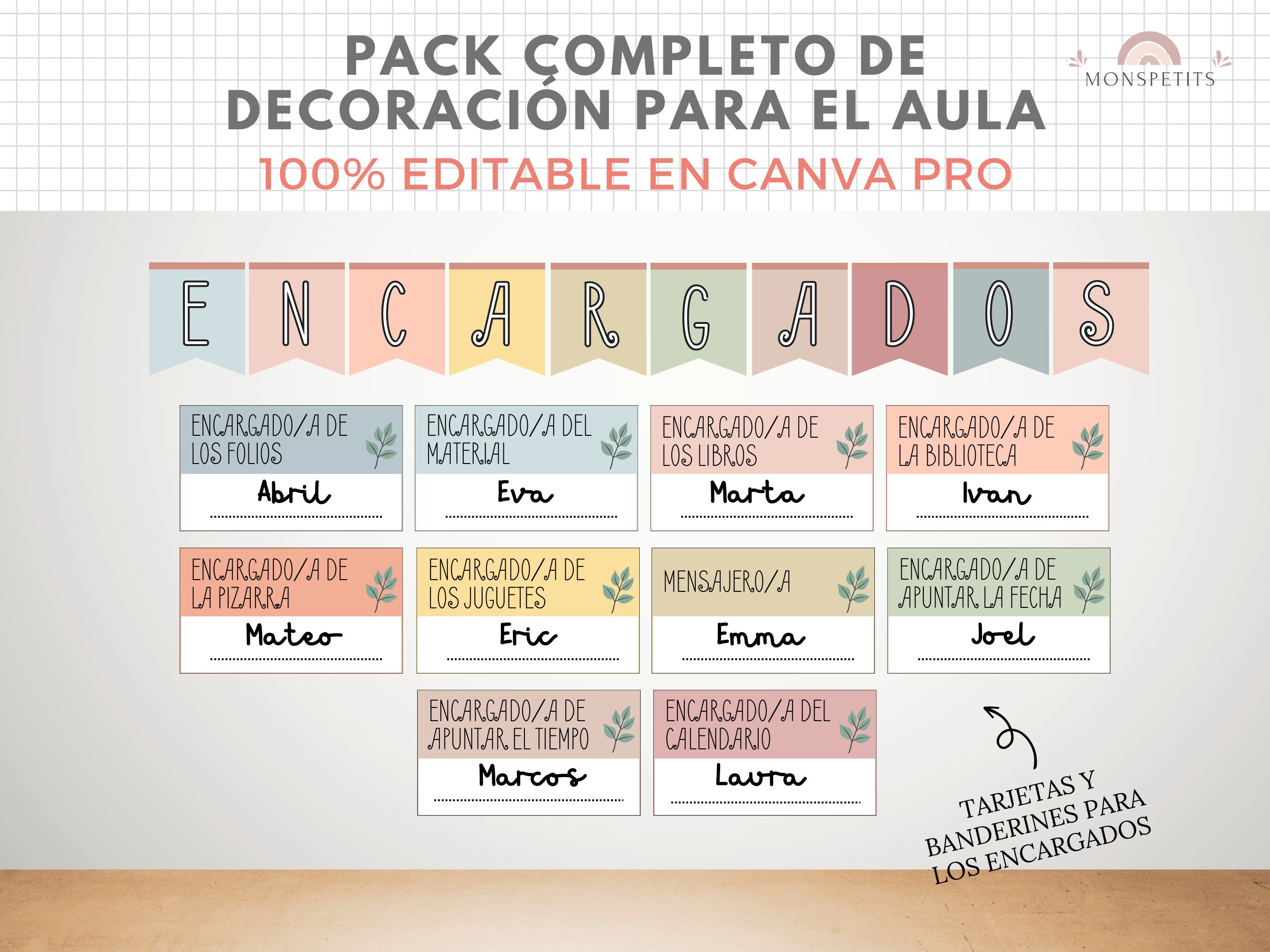 Pack Completo Decoracion Aula 130 Paginas EDITABLE En Canva - Etsy