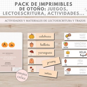 Pack Imprimibles Otoño, Juegos, Leer, Escribir, Actividades Aprendizaje ...