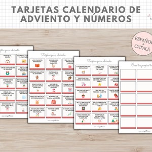 45 Tarjetas Actividades Calendario De Adviento, Números Sobres ...