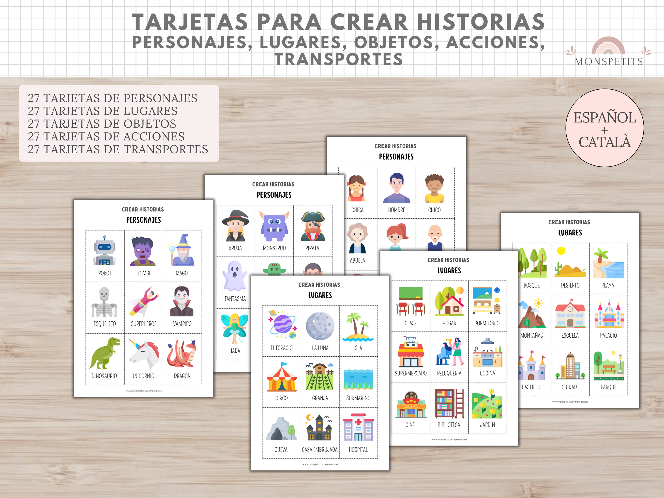 135 Tarjetas Para Crear Historias, Personajes, Lugares, Objetos ...