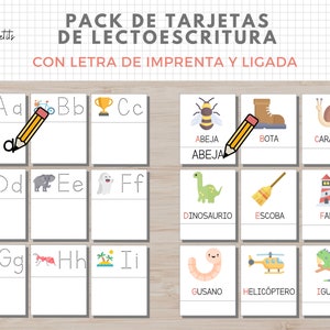 Pack Tarjetas Lectoescritura, Español Y Catalán, Repasar Palabras ...