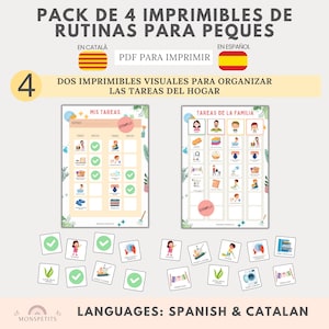 4 Imprimibles Rutinas Niños, Tareas, Hábitos, Calendario, PDF ...