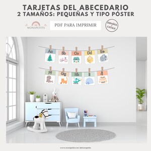 Tarjetas Abecedario 2 Medidas, Pósters, Letras, Educación Infantil ...