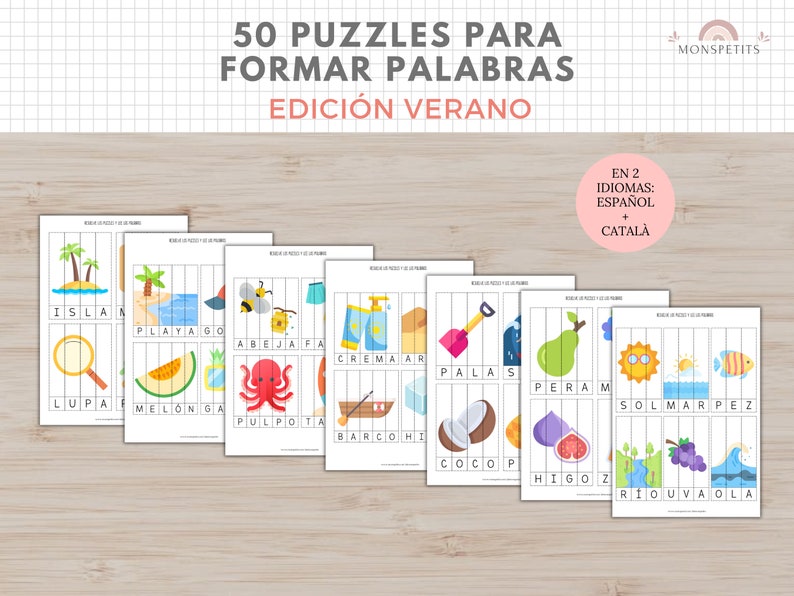 Puzzles de letras, Verano, Vocabulario, Lectura, Juego Niños ...