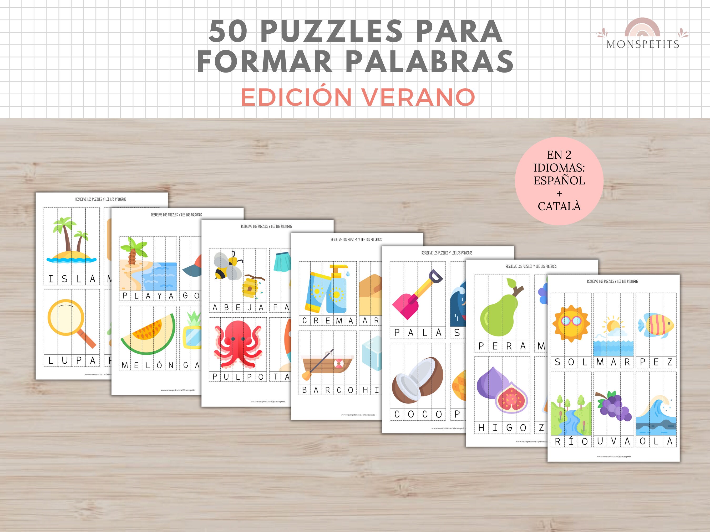 Puzzles de letras, Verano, Vocabulario, Lectura, Juego Niños ...