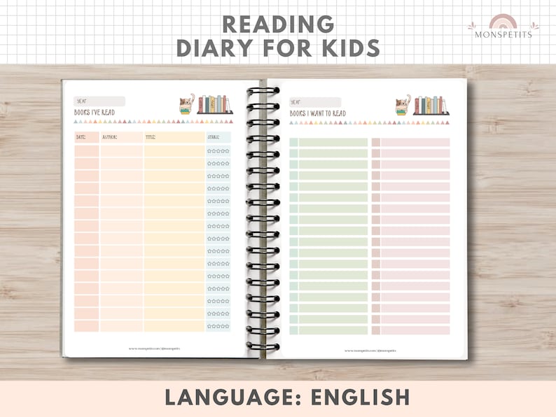 Reading Diary, Printable for Kids, Reading Log, Library Posters ...