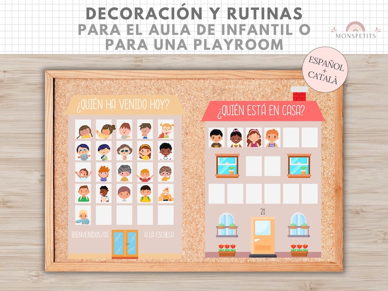 Pack Decoración Aula Infantil O Playroom, Asamblea Mañanas, Español ...
