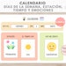 Calendario Días Semana, Estación, Tiempo, Emociones, Organización Niños ...