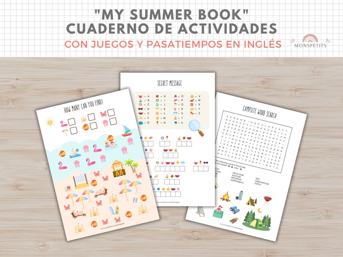 Cuaderno Inglés, Juegos, Actividades, Sopa De Letras, Crucigramas ...