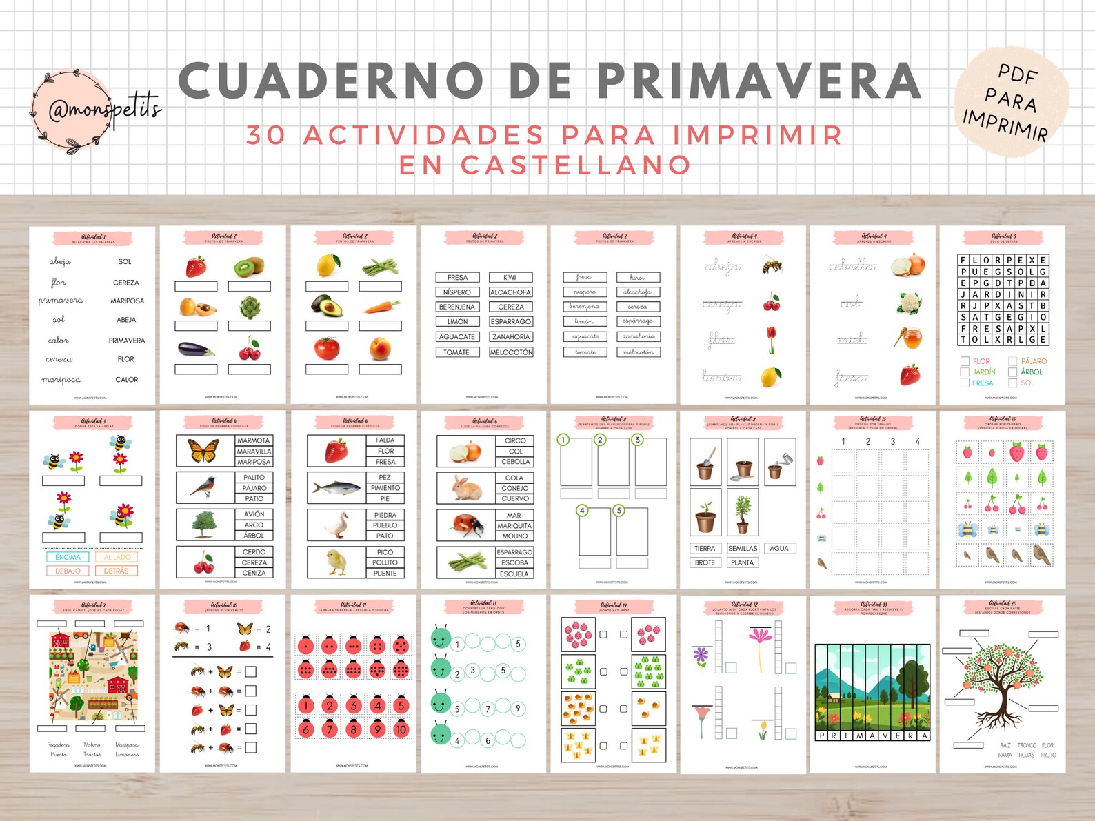 Cuaderno De Actividades De Primavera - Descargable Para Niños ...
