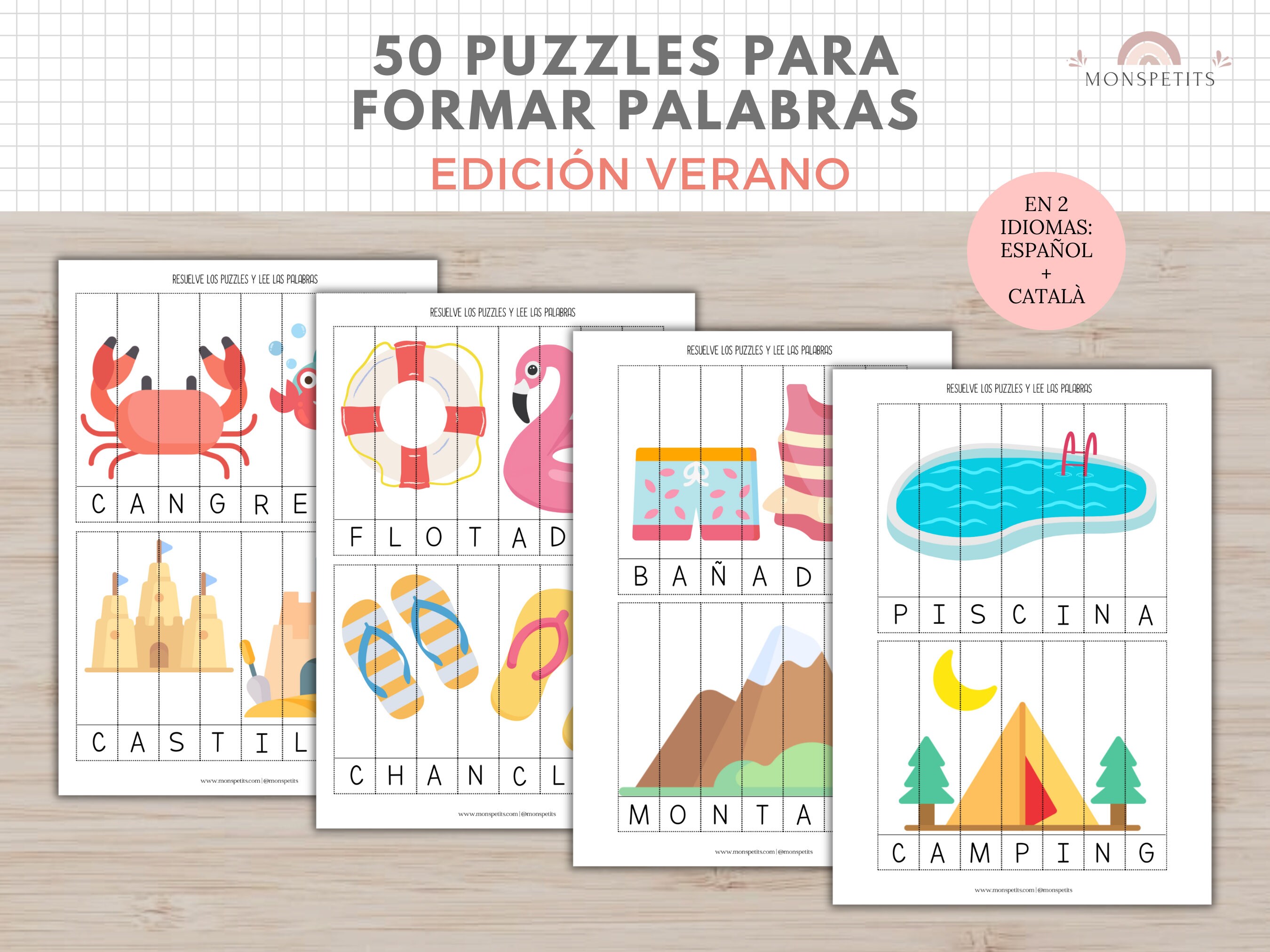 Puzzles de letras, Verano, Vocabulario, Lectura, Juego Niños ...