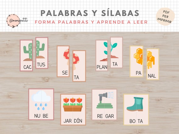Formando palabras de tres sílabas | Making words activities, Spanish