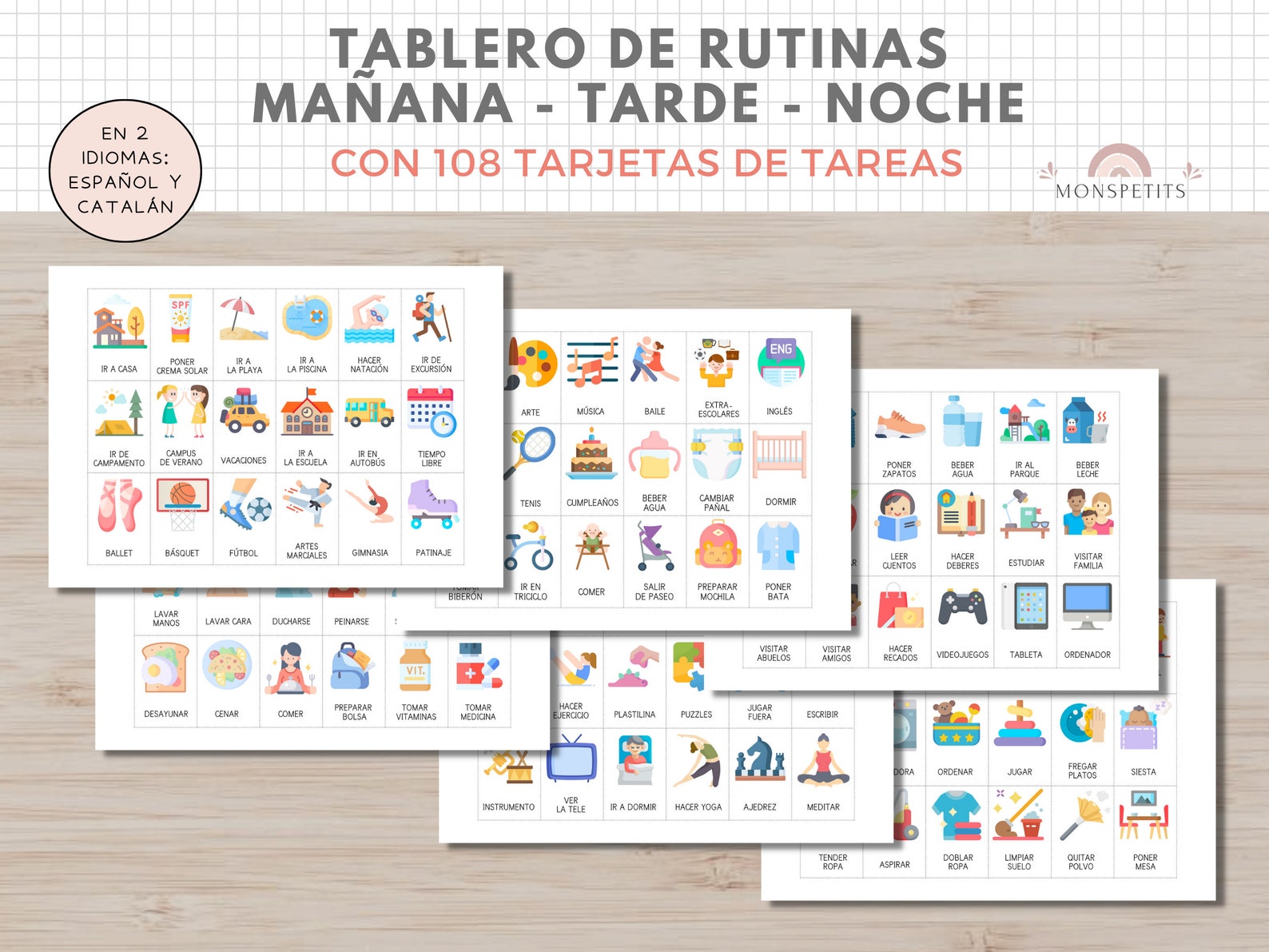 Tablero de Rutinas y Hábitos, Plantilla Imprimible, Planificador ...