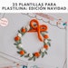 Plantillas Plastilina Navidad, Christmas Play Dough Mats, Manualidad ...