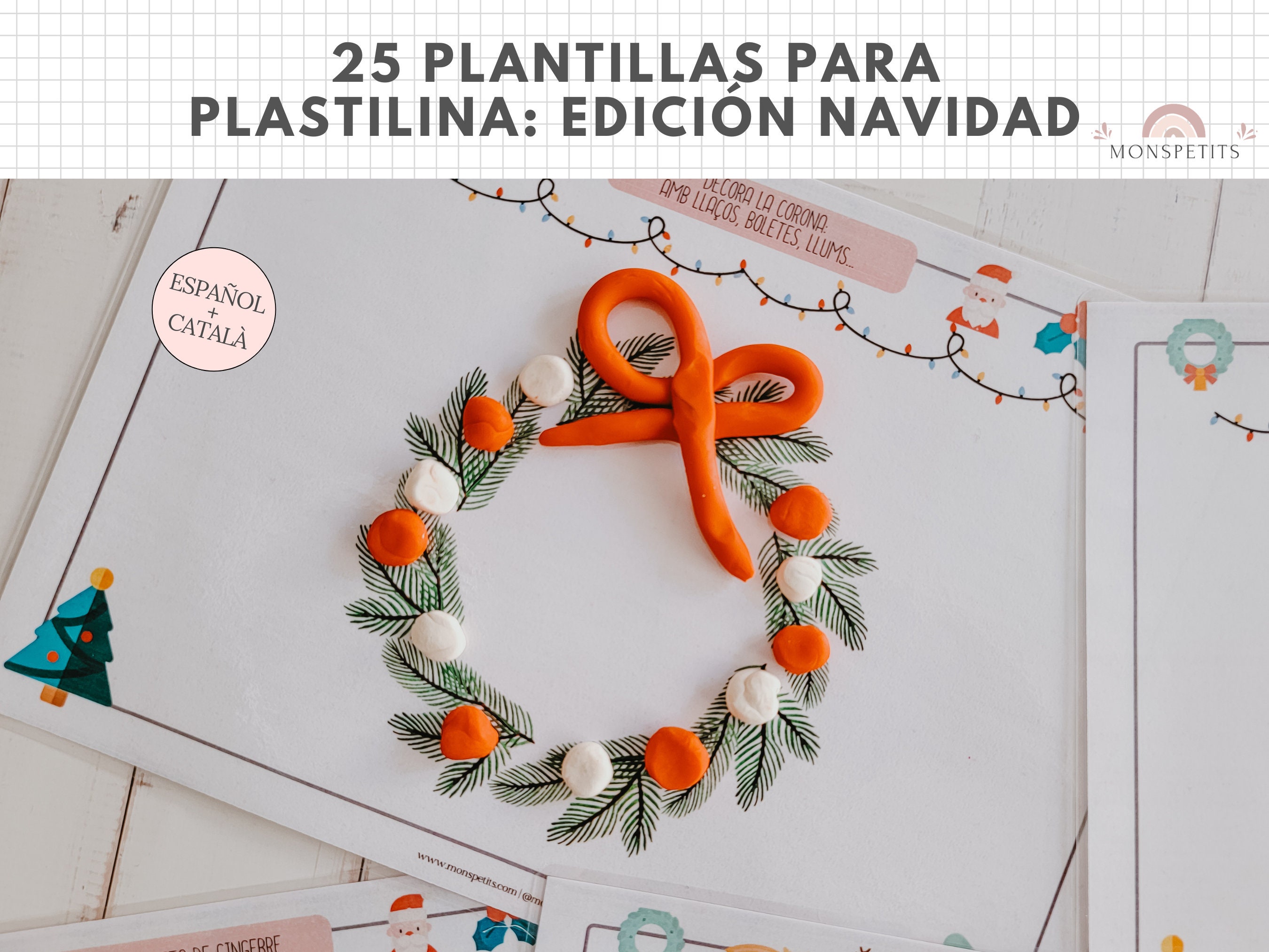Plantillas Plastilina Navidad, Christmas Play Dough Mats, Manualidad ...
