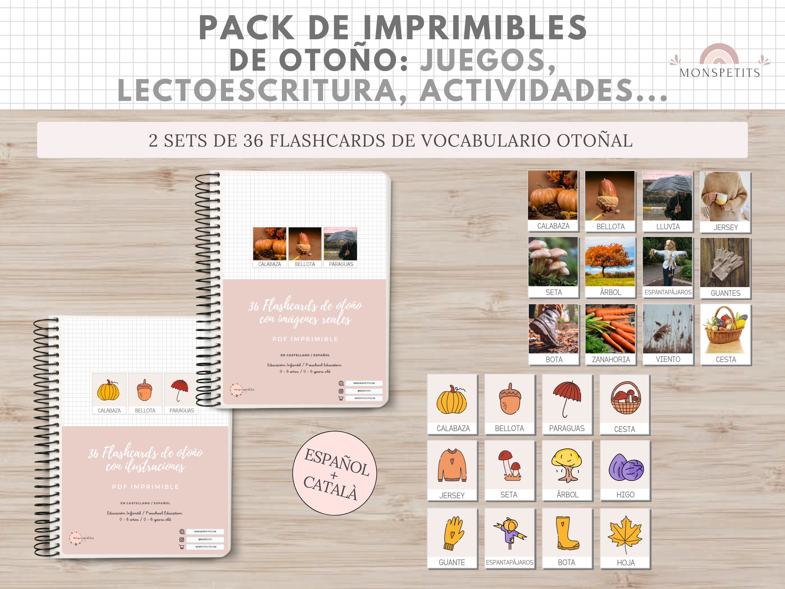 Pack Imprimibles Otoño Juegos Leer Escribir Actividades - Etsy España