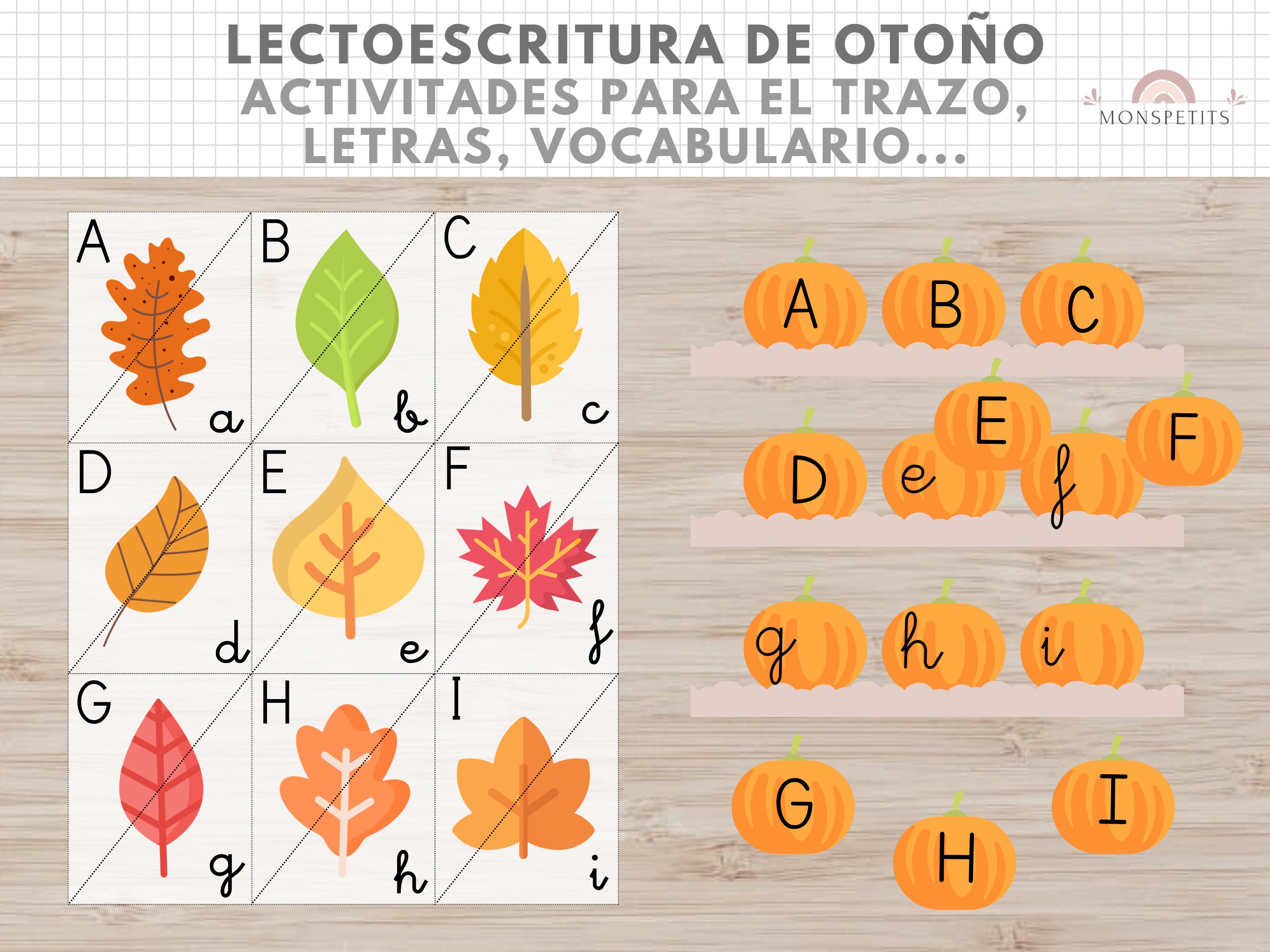 Actividades Lectoescritura Otoño, Leer, Escribir, Imprimible Educativo ...