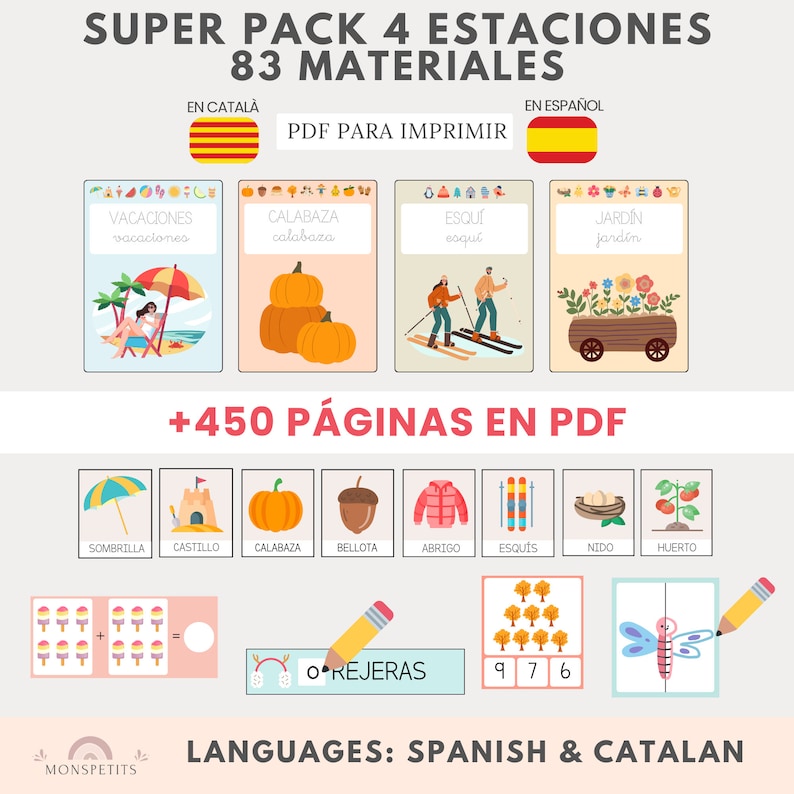 Super Pack Materiales Estaciones, +450 Páginas, 83 Materiales ...