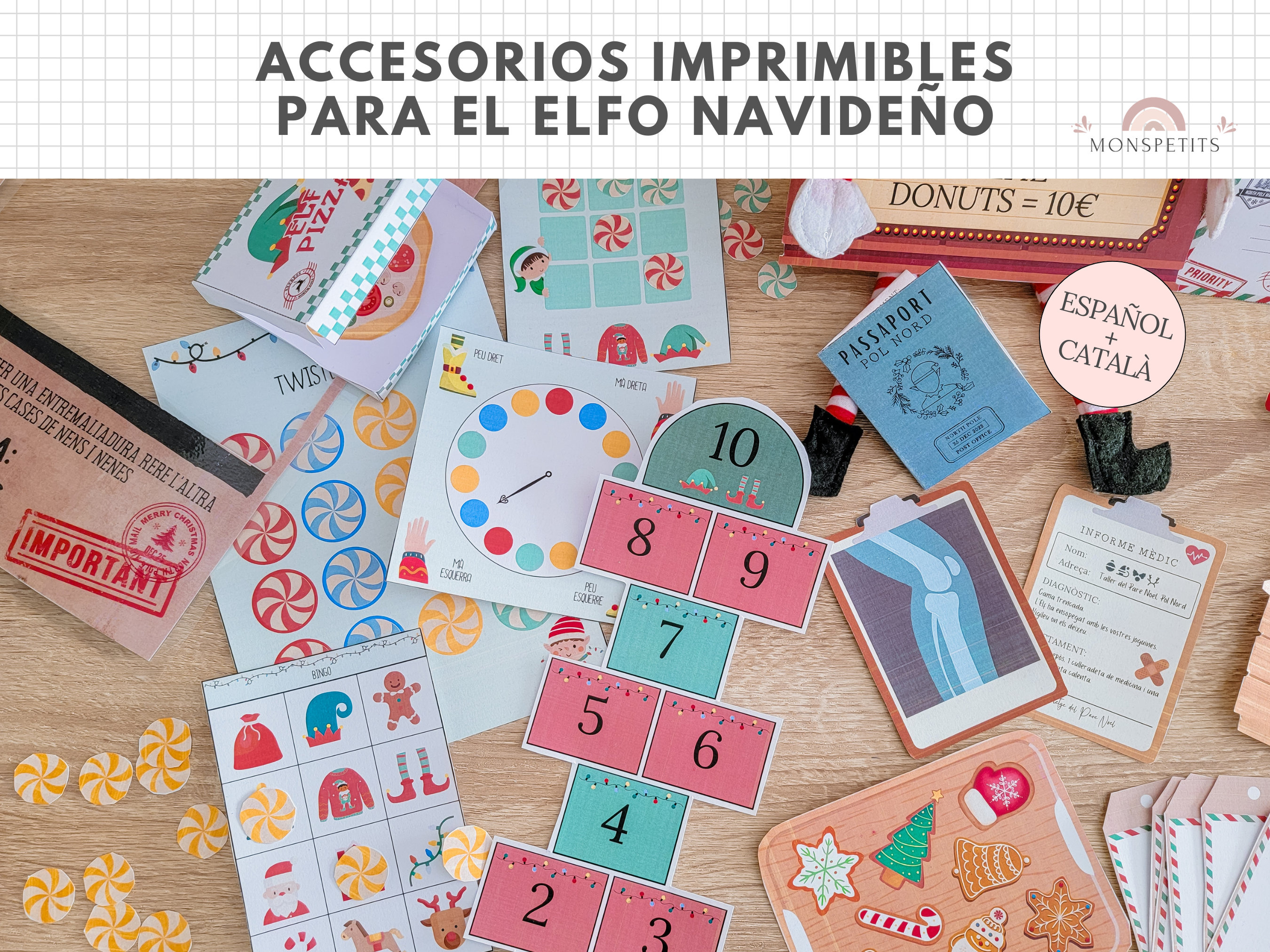 20 Accesorios Imprimibles Elfo Navidad, Juegos Elfo, Tradicion, Actividades, Elf Props ...