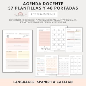 Agenda Docente, 57 Plantillas, 48 Portadas, Planificador Lecciones ...