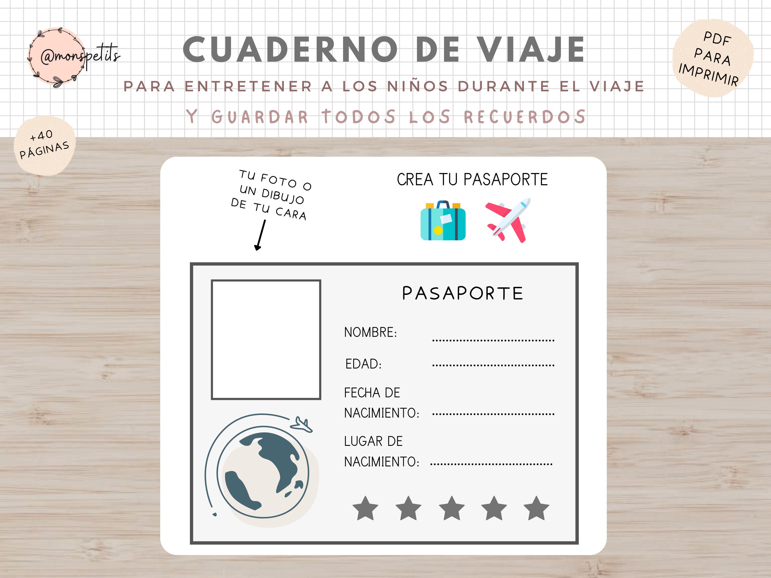 Cuaderno de Viaje Niños, Imprimible, Español, Català, Actividades ...