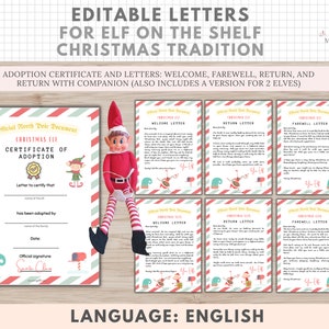 Editable Canva Letters Elf Tradition, Welcome Letter, Farewell Letter ...