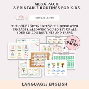 Mega Pack Routine Templates for Kids, Printable PDF, Family ...
