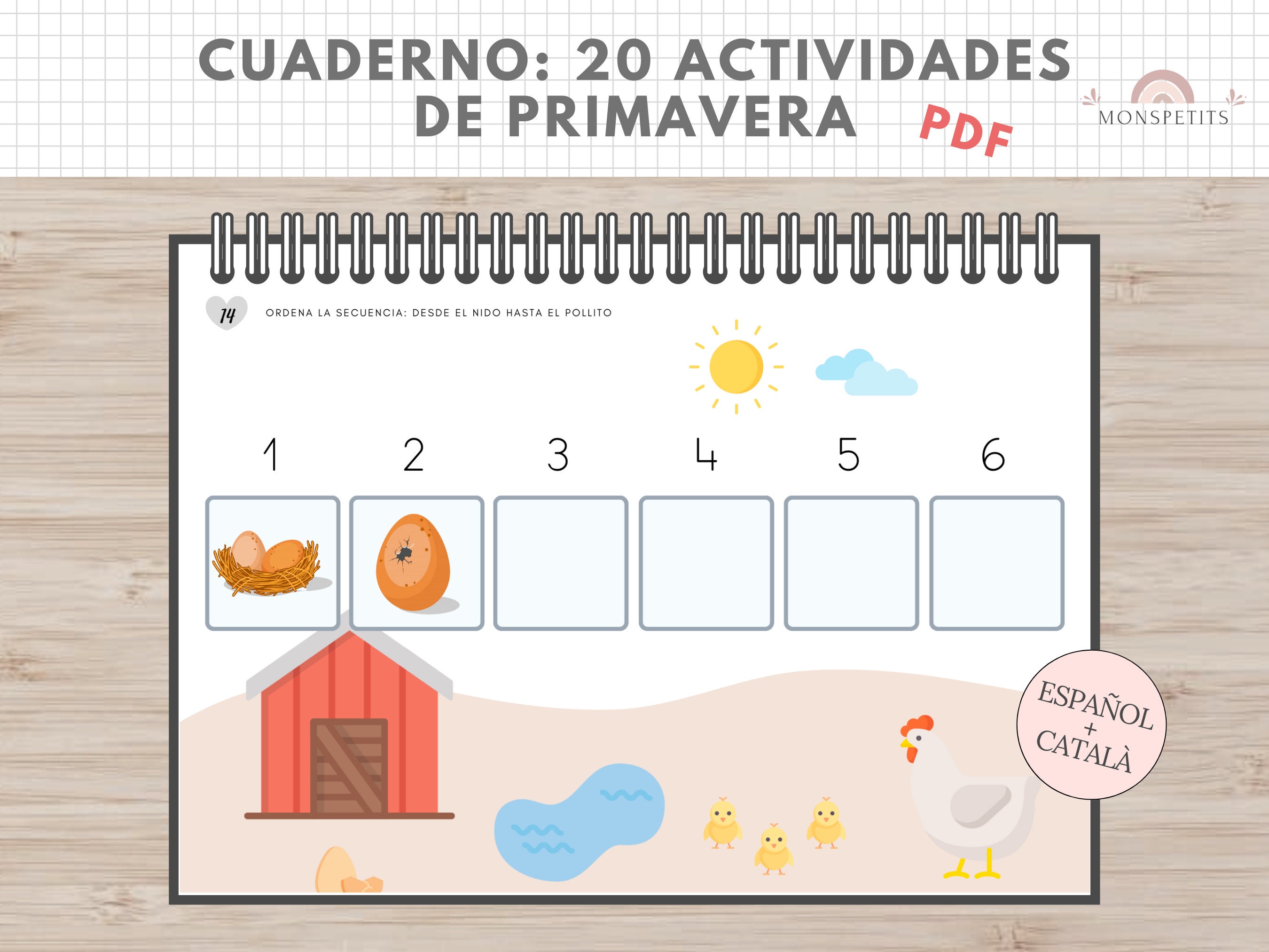 20 Actividades De Primavera, Cuaderno PDF Imprimible Niños, Español ...