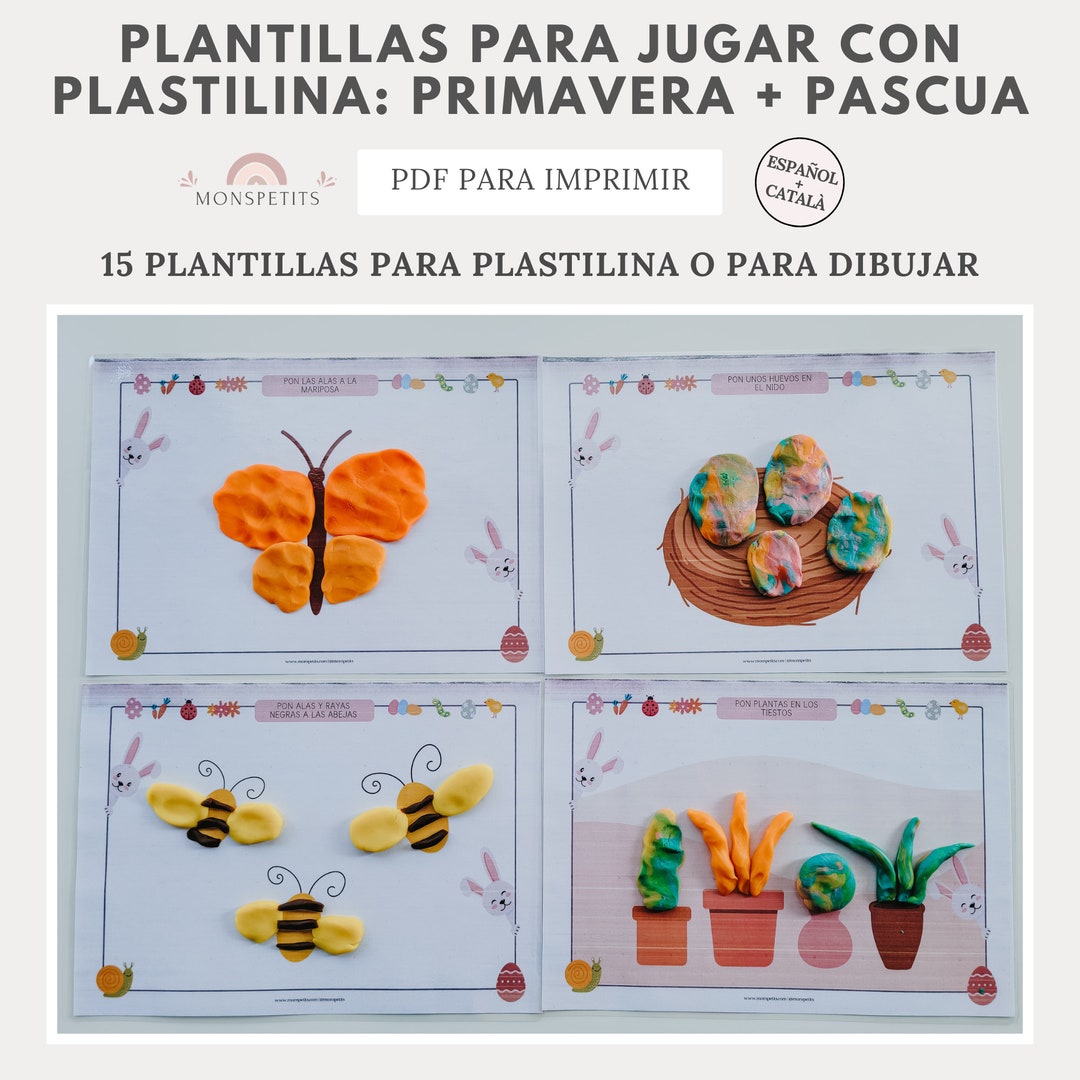 Plantillas Plastilina, Playdough Mats, Primavera Pascua, Dibujo ...