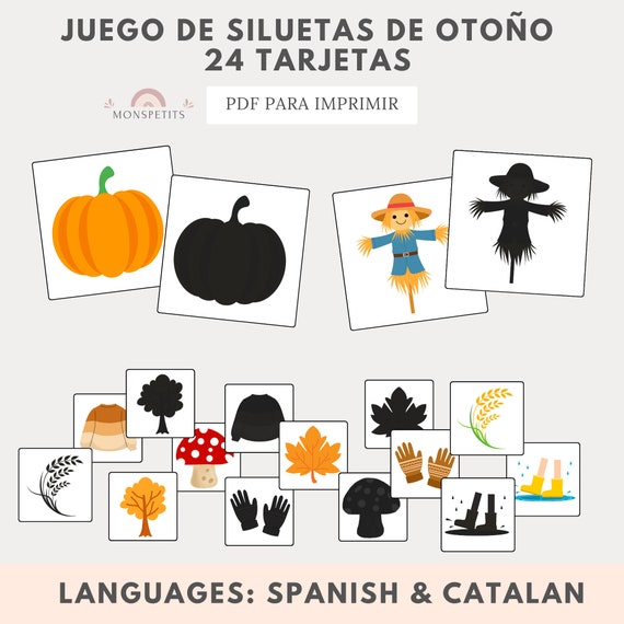 Vocabulario De Otoño Para Imprimir Tarjetas De Vocabulario Otoño
