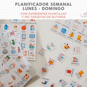 Planificador Semanal y Horario Lunes-Domingo, Plantilla Imprimible ...