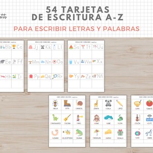 54 Tarjetas Escribir Letras, Español Y Catalán, Abecedario ...